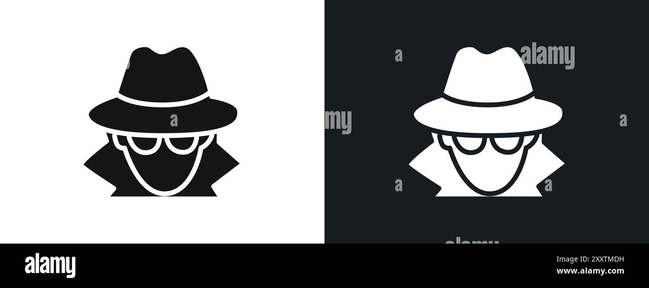 Secret agent icon linear vector graphics sign or symbol set for web app ui Stock Vector Image ...