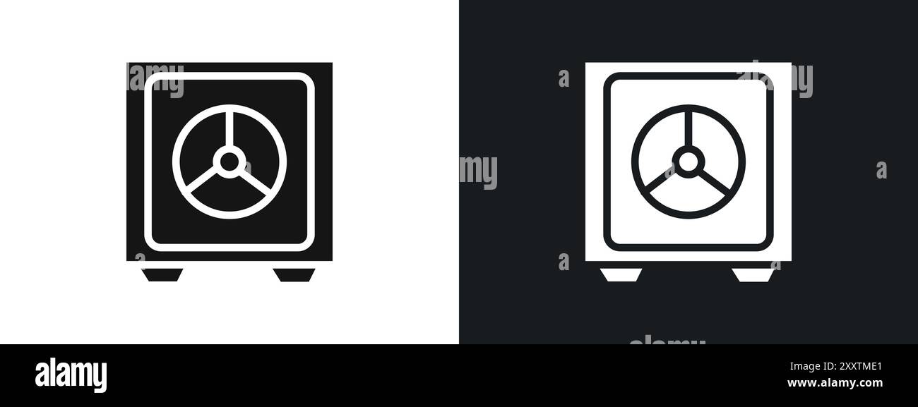 Safe Box Icon linear vector graphics sign or symbol set for web app ui Stock Vector Image & Art ...