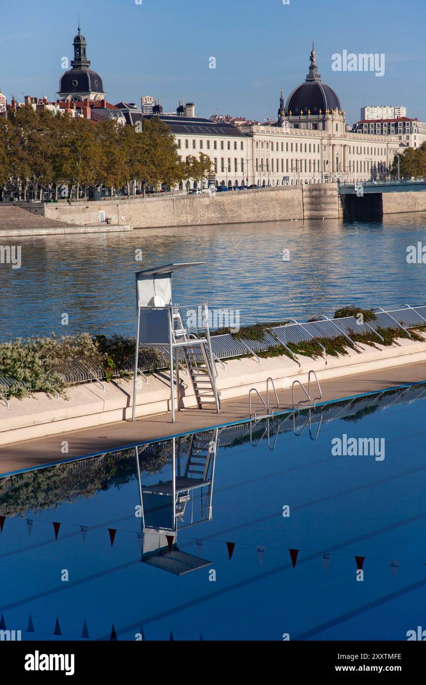 Lyon (central-eastern France): swimming pool “centre nautique Tony ...