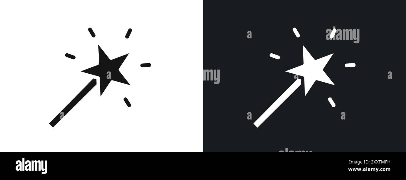 magic wand icon linear vector graphics sign or symbol set for web app ui Stock Vector Image ...