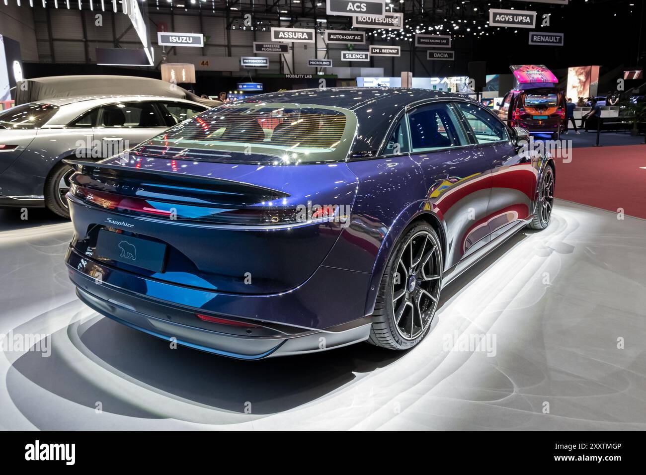 Lucid Air Sapphire electric luxury sedan car at the Geneva ...