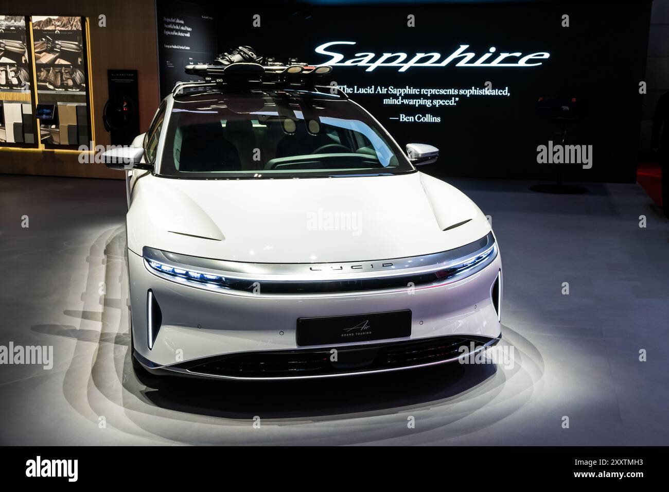 Lucid Air Sapphire Grand Touring electric luxury sedan car at the ...
