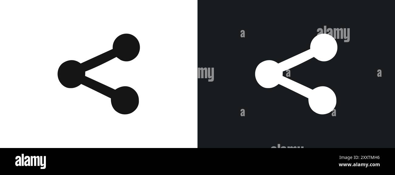 Share page icon linear vector graphics sign or symbol set for web app ...