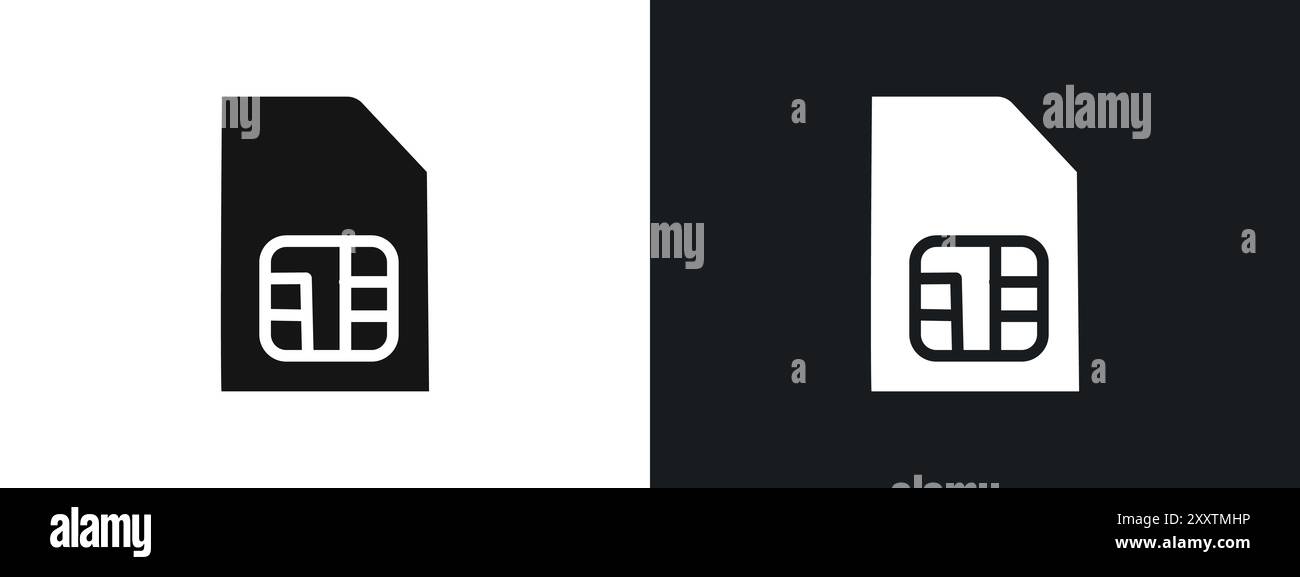 sim card icon linear vector graphics sign or symbol set for web app ui ...