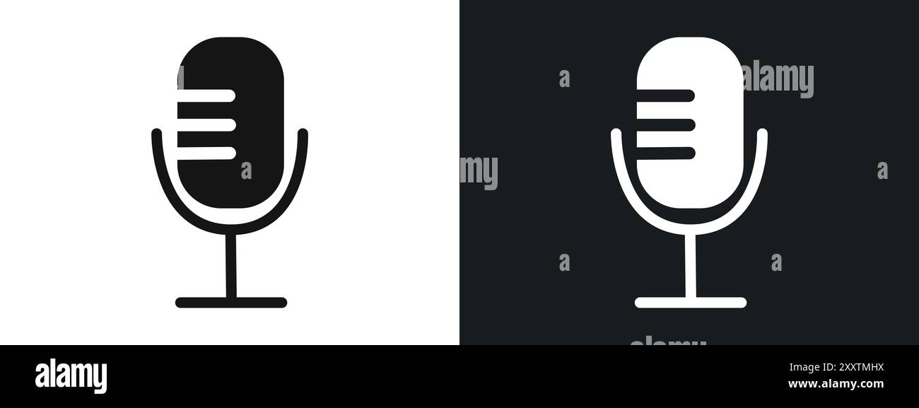 Speaker Microphone icon linear vector graphics sign or symbol set for web app ui Stock Vector ...