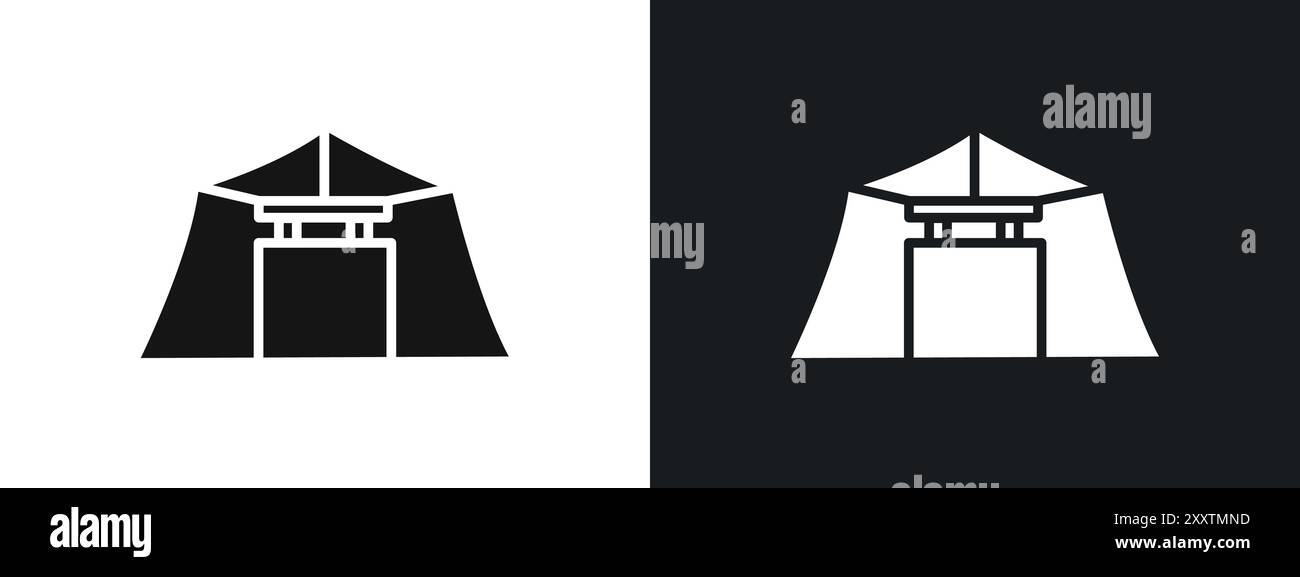 Tent icon linear vector graphics sign or symbol set for web app ui Stock Vector Image & Art - Alamy