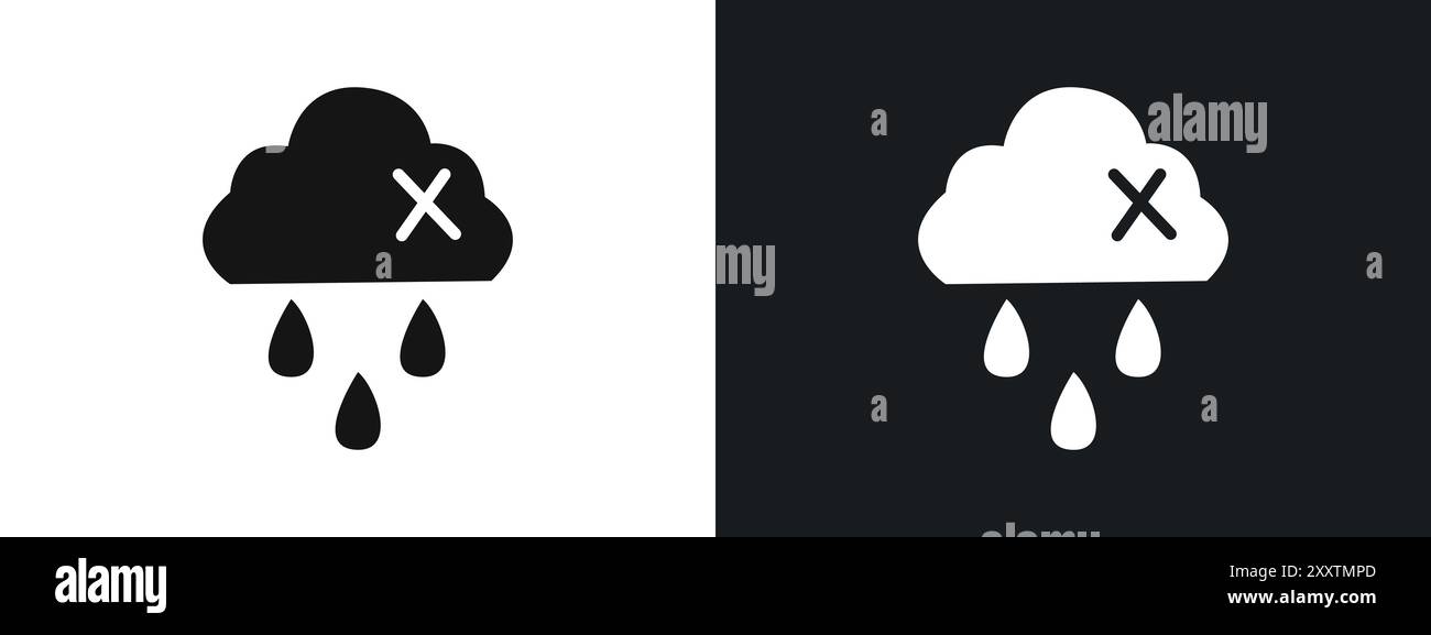 No rain Icon linear vector graphics sign or symbol set for web app ui Stock Vector Image & Art ...