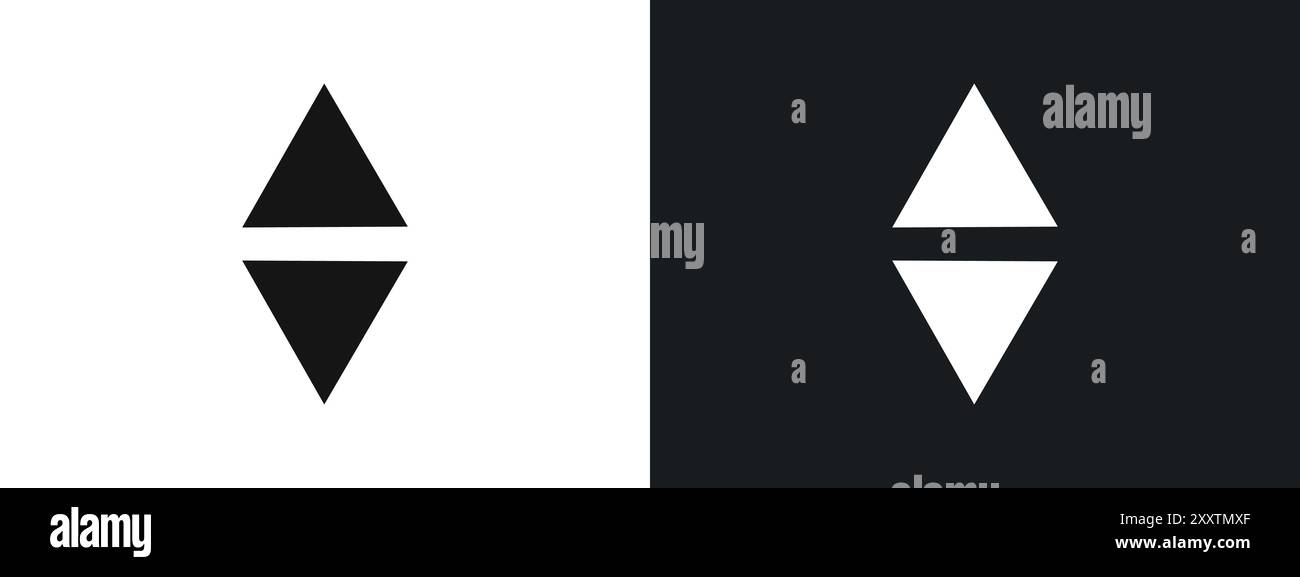 Up and down arrows icon linear vector graphics sign or symbol set for web app ui Stock Vector ...