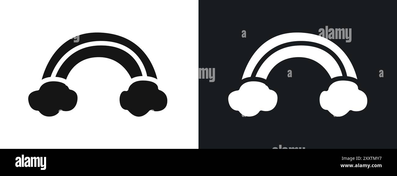 Rainbow icon linear vector graphics sign or symbol set for web app ui Stock Vector Image & Art ...