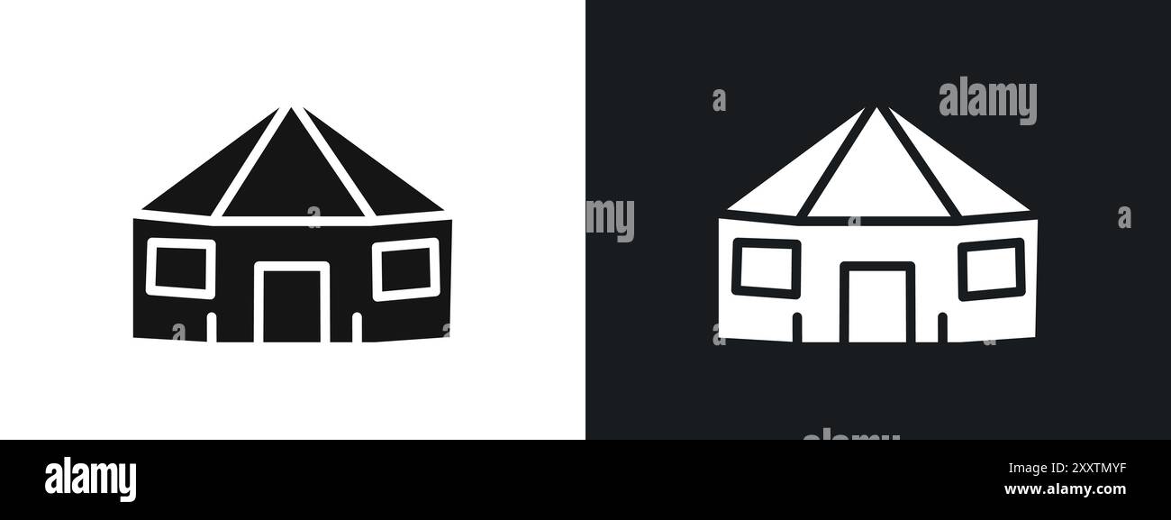 Yurt Icon linear vector graphics sign or symbol set for web app ui Stock Vector Image & Art - Alamy