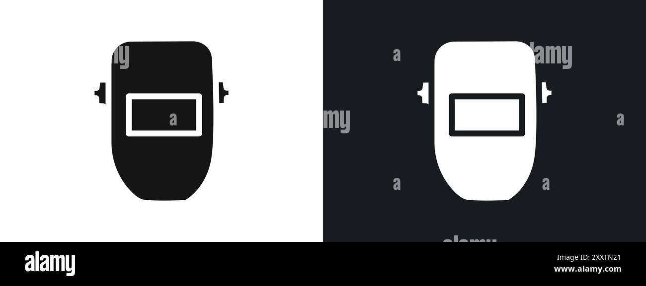 welding shield cover icon linear vector graphics sign or symbol set for ...