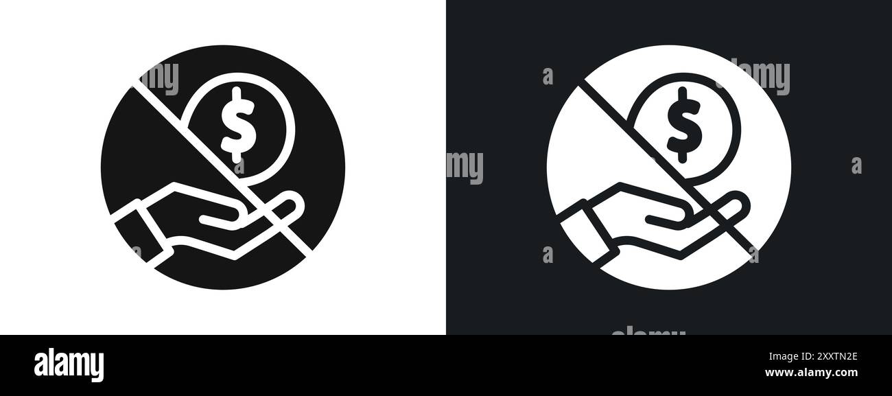 Stop Corruption icon linear vector graphics sign or symbol set for web ...