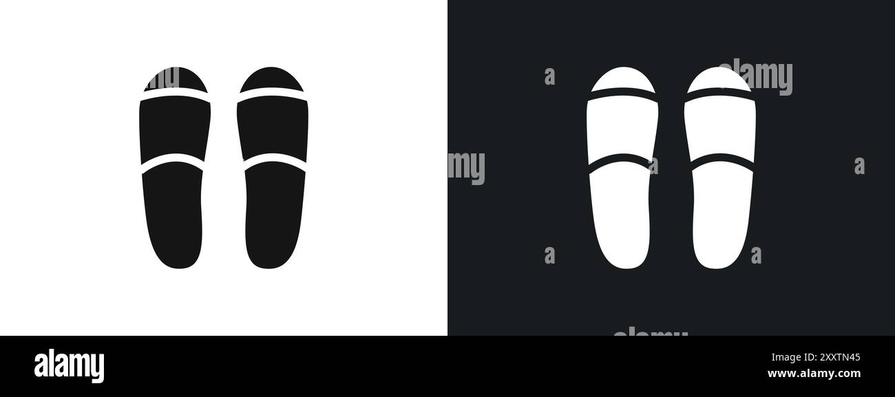 Slippers icon linear vector graphics sign or symbol set for web app ui ...