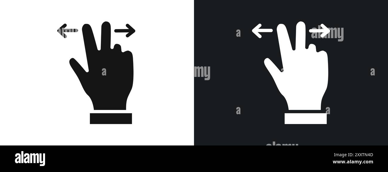 Zoom Gesture icon linear vector graphics sign or symbol set for web app ui Stock Vector Image ...