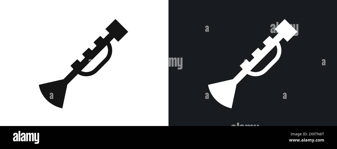Trumpet icon linear vector graphics sign or symbol set for web app ui ...