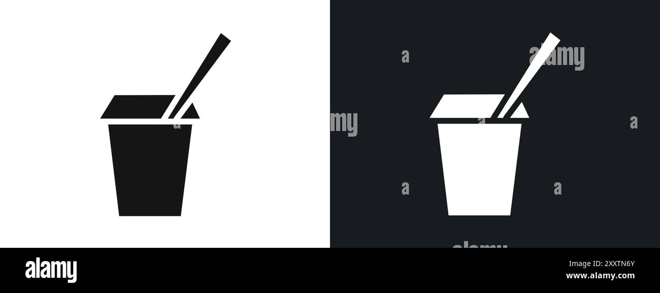 Yogurt icon linear vector graphics sign or symbol set for web app ui Stock Vector Image & Art ...