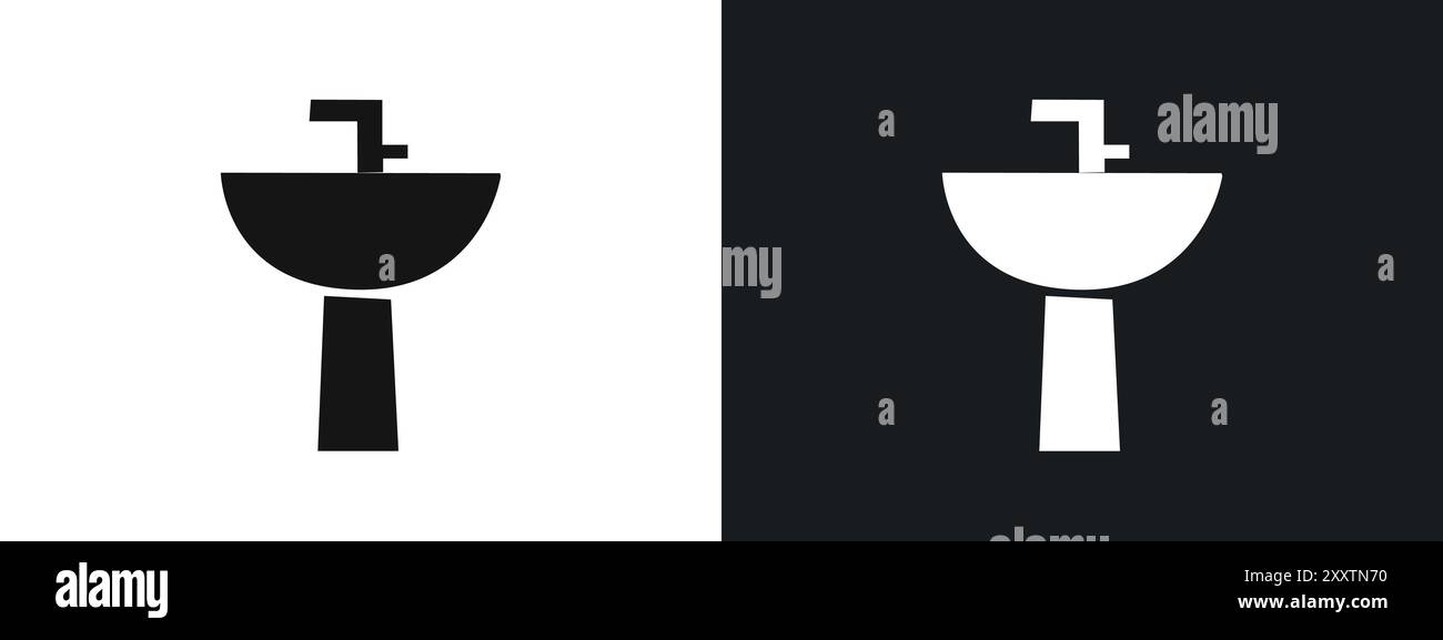 washbasin icon linear vector graphics sign or symbol set for web app ui Stock Vector Image & Art ...