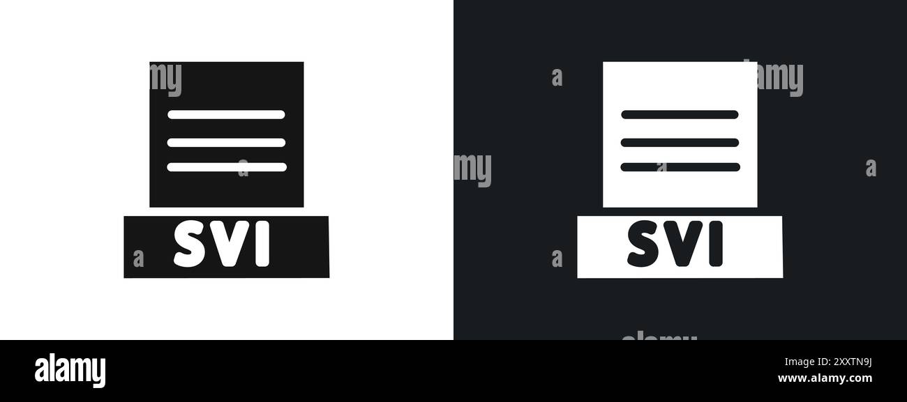 SVI File Document Icon linear vector graphics sign or symbol set for web app ui Stock Vector ...