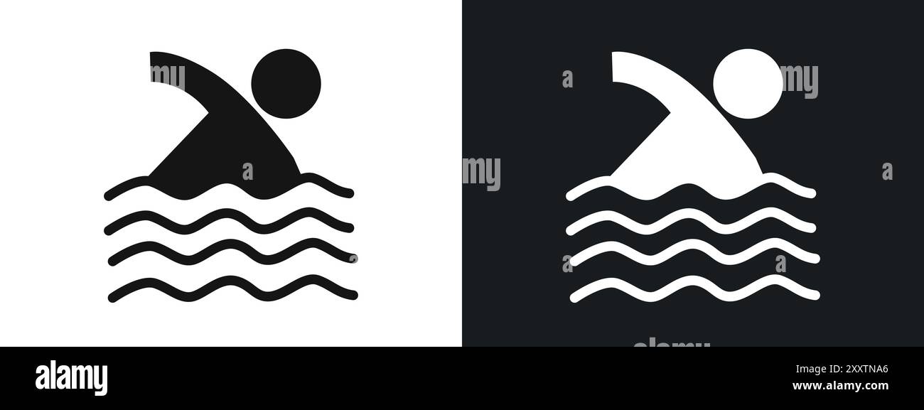 Swimming Pool icon linear vector graphics sign or symbol set for web app ui Stock Vector Image ...