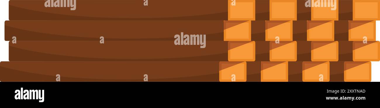 Stack of long, rectangular wooden planks, commonly used in construction ...