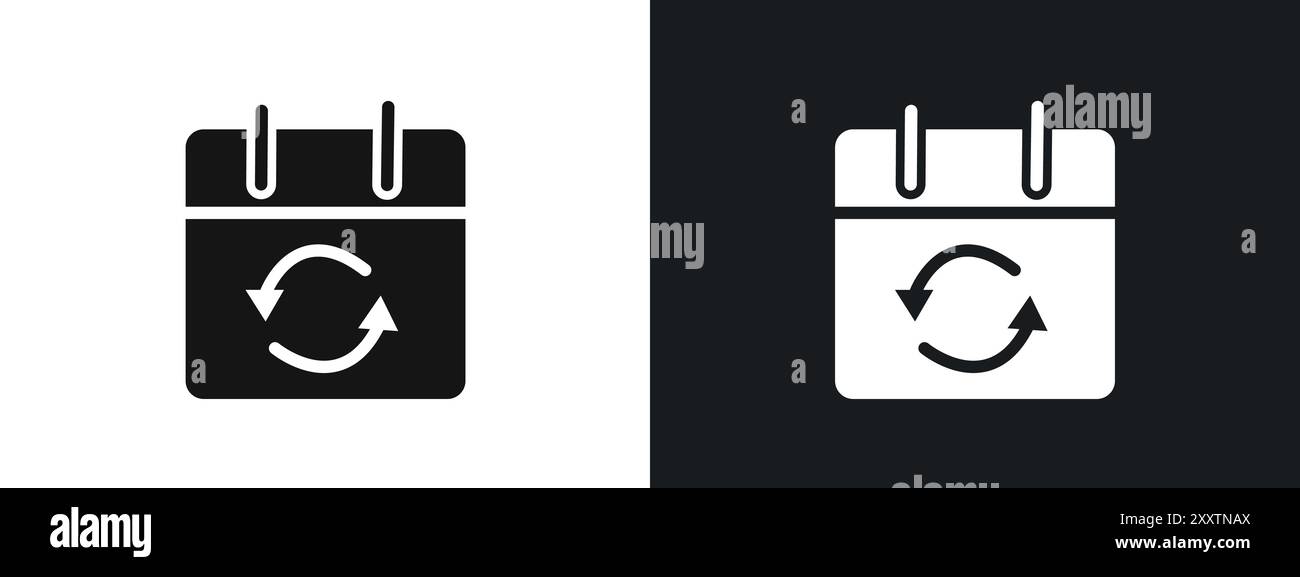 Update Calendar icon linear vector graphics sign or symbol set for web app ui Stock Vector Image ...