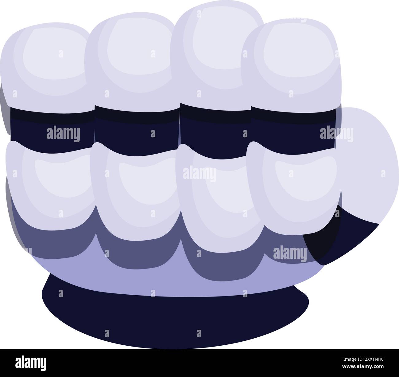 Cartoon fist clenching, showing concept of anger, boxing or fight Stock ...