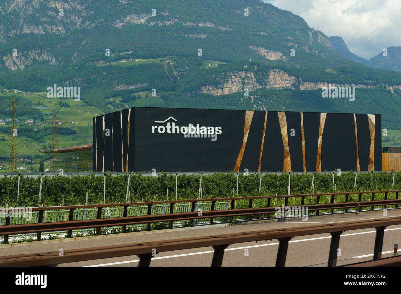 Bolzano, Italy - June 8, 2023: A modern building with a large ...