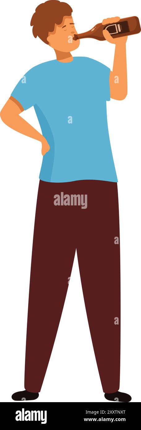 Man drinking from beer Stock Vector Images - Alamy