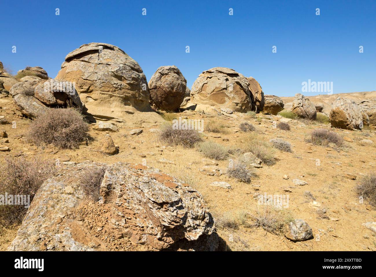 Valley of the spheres, Torysh, Mangystau region, Kazakhstan. Torysh ...