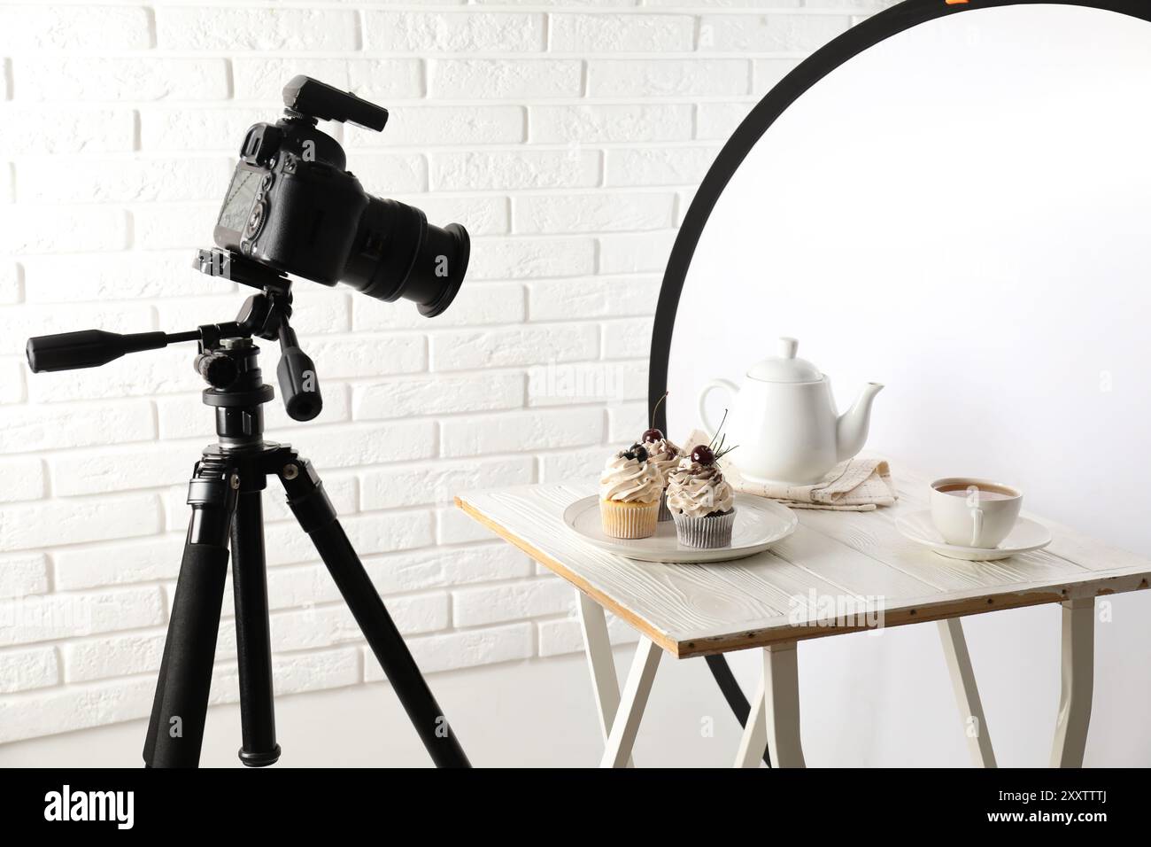 Shooting food in photo studio with professional equipment Stock Photo ...