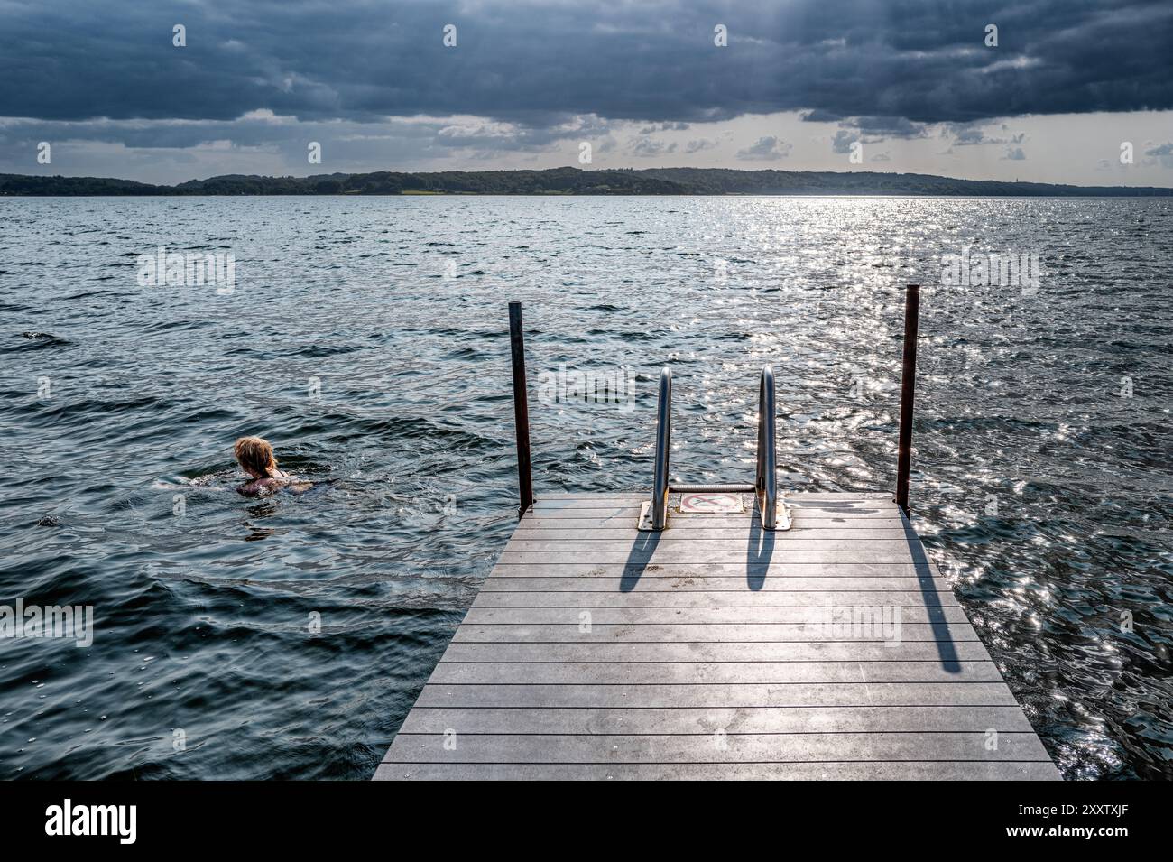 Small beach Daugaard at Vejle fjord in Denmark Stock Photo - Alamy
