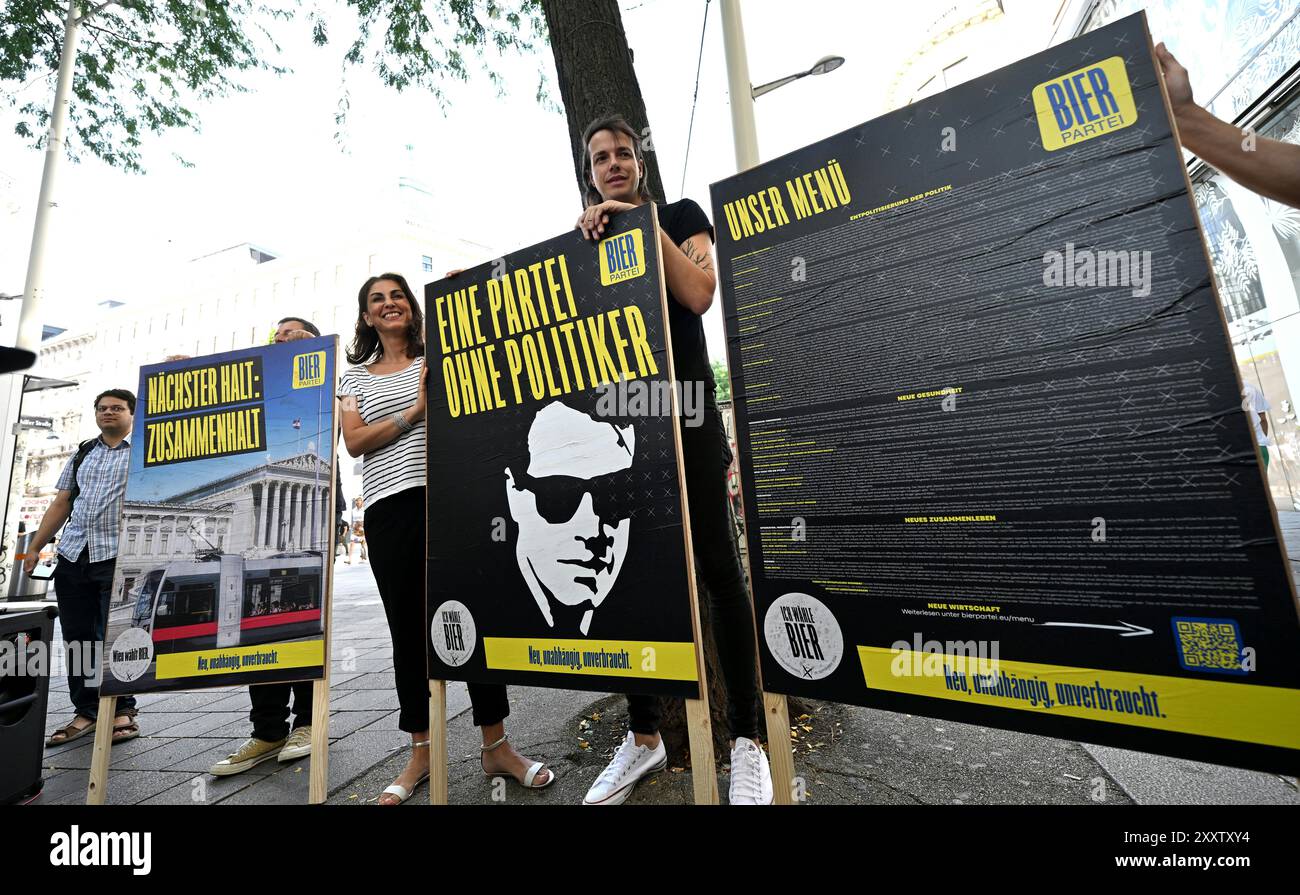 Beer party leader Dominik Wlazny on Friday, 23 August 2024, at the ...