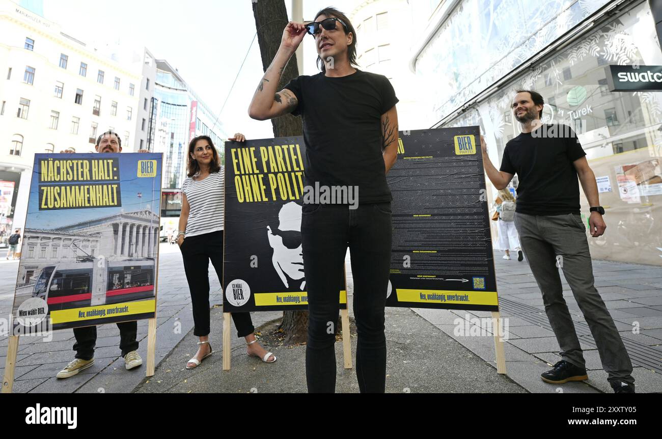 Beer party leader Dominik Wlazny on Friday, 23 August 2024, at the ...