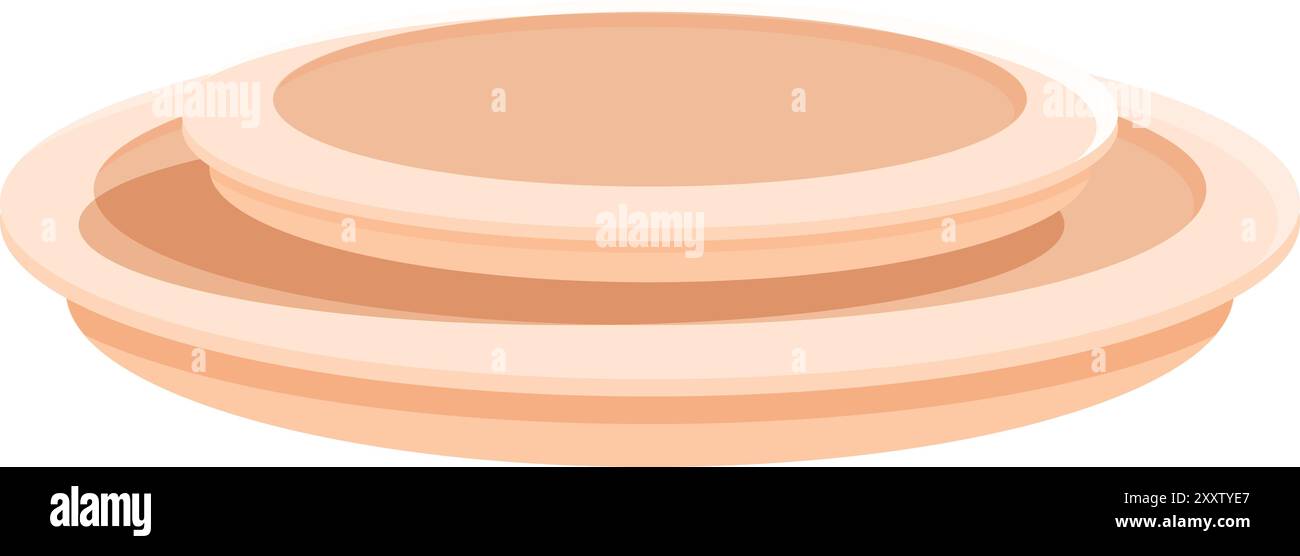 Round empty two level podium standing on white background, perfect for ...