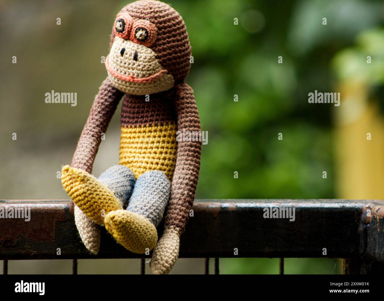 Vintage Monkey Getting Some Fresh Air Stock Photo - Alamy