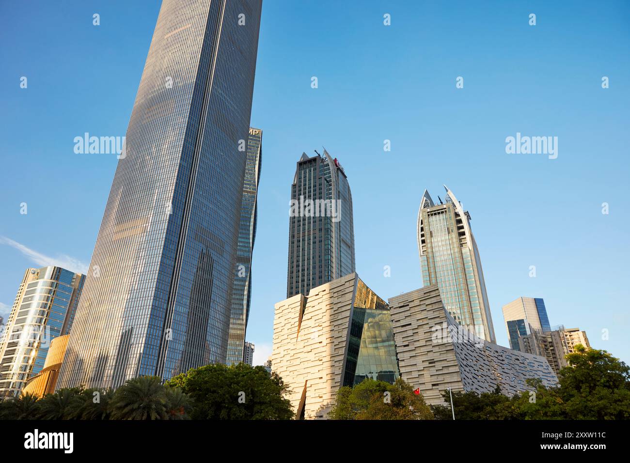 Modern high-rise buildings at the Huacheng Square. Zhujiang New Town ...