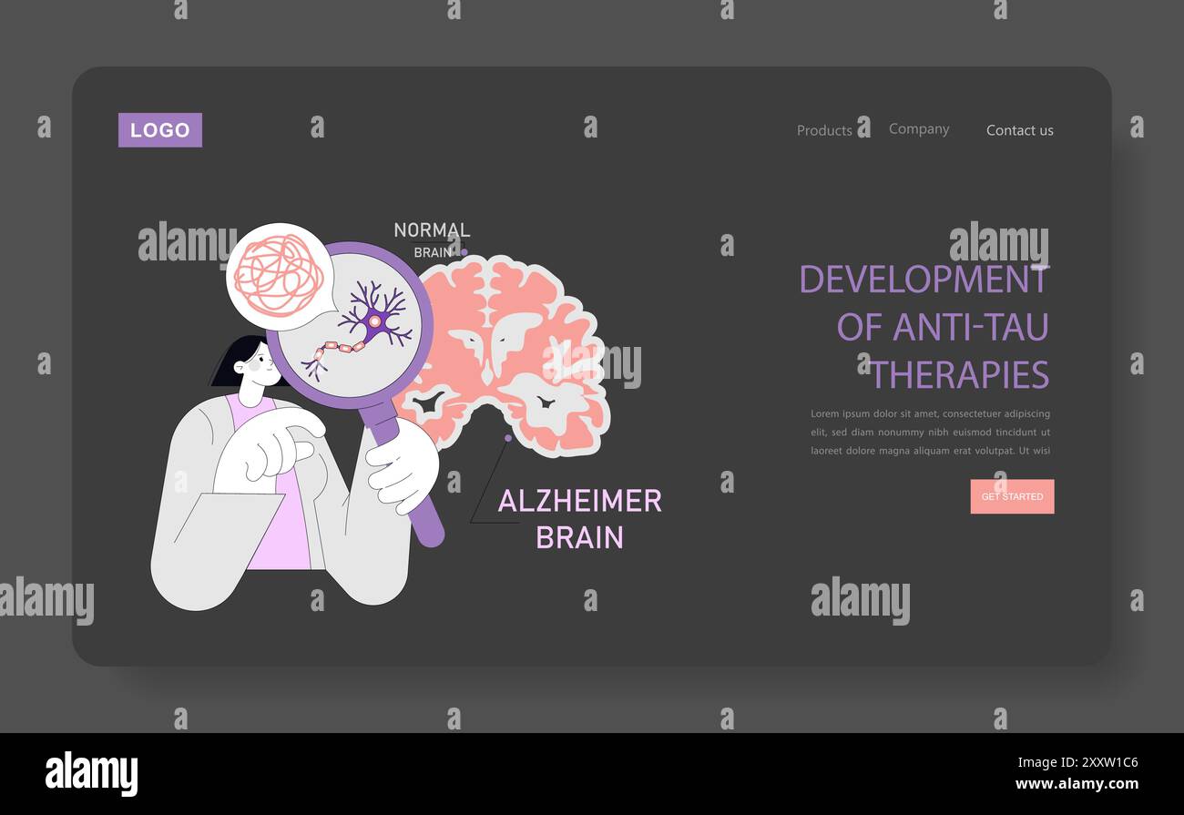 World Alzheimer's Month concept. An illustration comparing a healthy ...