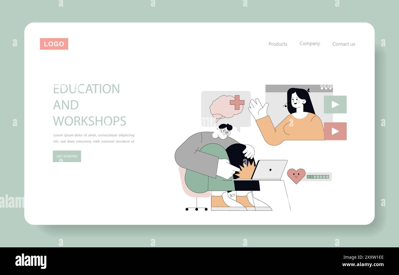 Online mental health support concept. A man receives psychological help ...