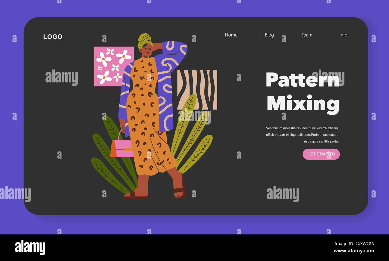 Fashion Trends concept. Stylish woman showcasing the art of pattern ...