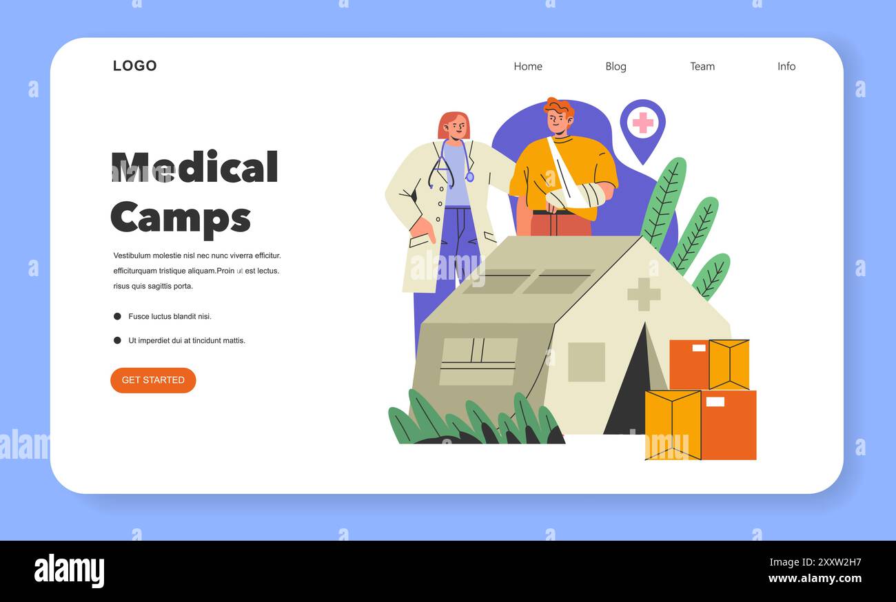 Medical treatment tent Stock Vector Images - Alamy