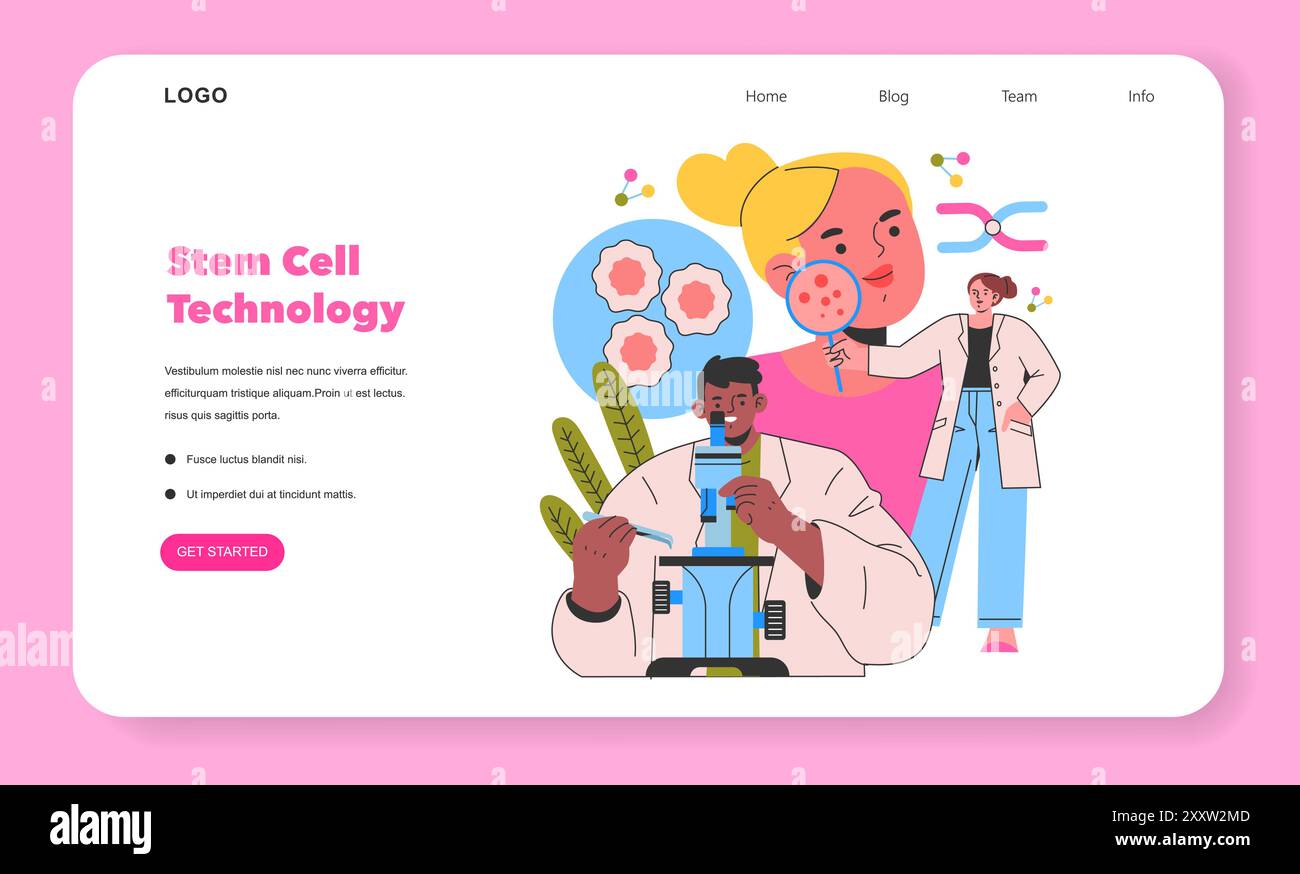 Stem Cell Technology concept. Modern scientific research with a ...