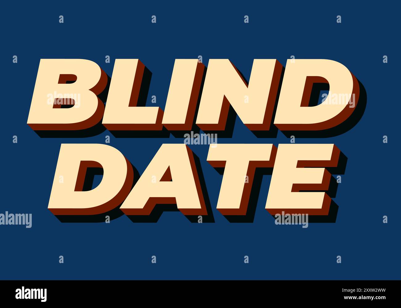 Blind date. Text effect design in 3D style with eye catching colors Stock Vector Image & Art - Alamy