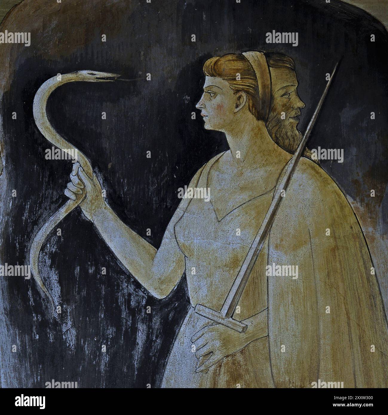 Prudence with two faces, symbolising her ability to see both the past ...