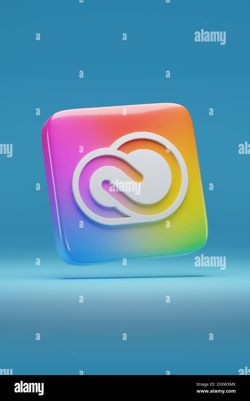 Buenos Aires, Argentina - August 26th, 2024: Adobe Creative Cloud three ...