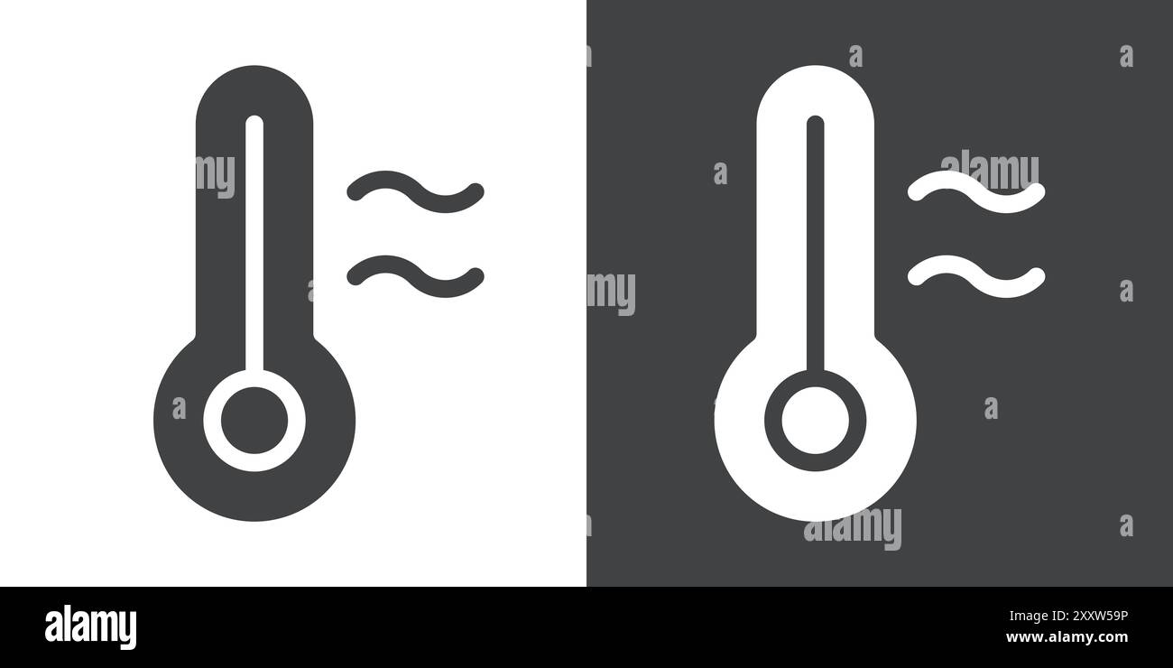 Hot Icon Flat set in black and white color outline vector Stock Vector ...