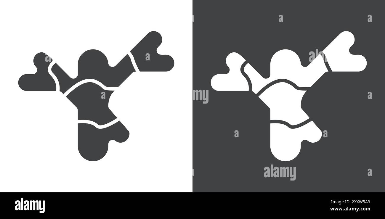 Ginger icon Flat set in black and white color outline vector Stock ...