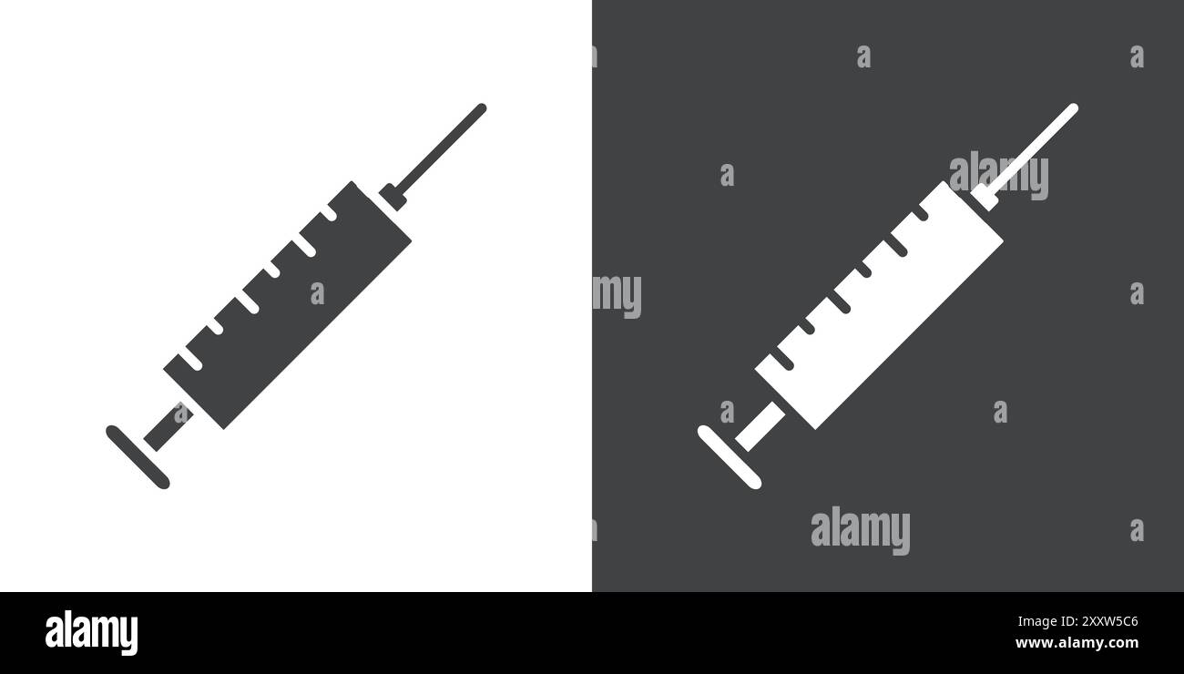 Insulin syringe icon Flat set in black and white color outline vector Stock Vector Image & Art ...