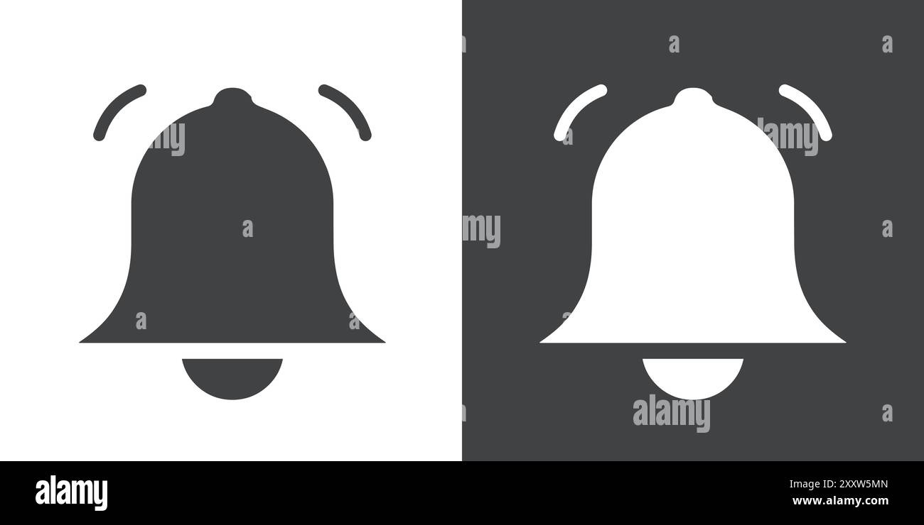 Notification icon Flat set in black and white color outline vector ...