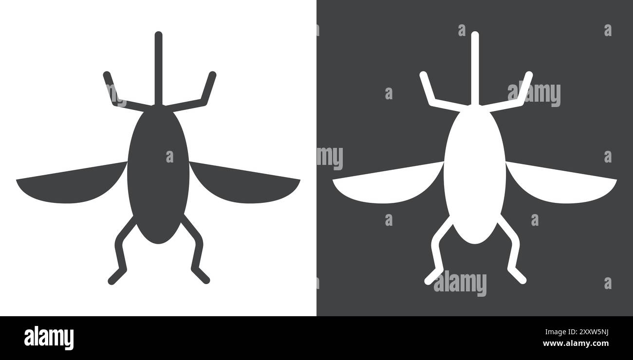 malaria icon Flat set in black and white color outline vector Stock ...