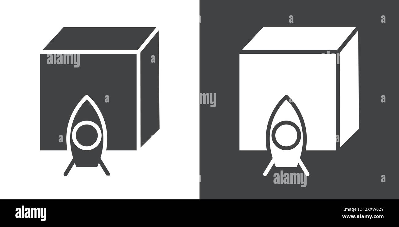 Product release icon Flat set in black and white color outline vector ...